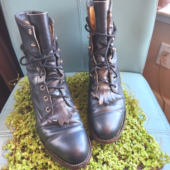 Justin Boots | Shoes | Justin Kiltie Lace Up Prairie Gunmetal Grey ...